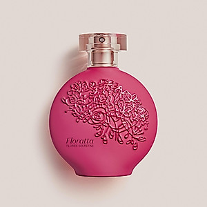 O BOTICARIO Floratta Secret Flowers Eau de Toilette, Long-Lasting Floral Rose Fragrance Perfume for Women, 2.5 Ounce