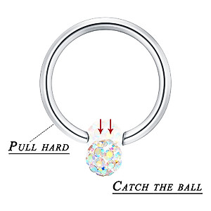 Mayhoop 16g Cartilage Earring Stud Hoop Tragus Stud Forward Helix Earrings Rook Daith Conch Stainless Steel Piercing Jewelry