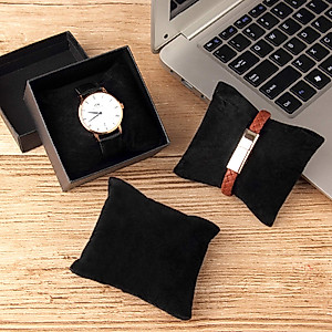 Golden Pearl 6pc-Velvet Small Bracelet/Watch Pillow Jewelry Displays (Black)