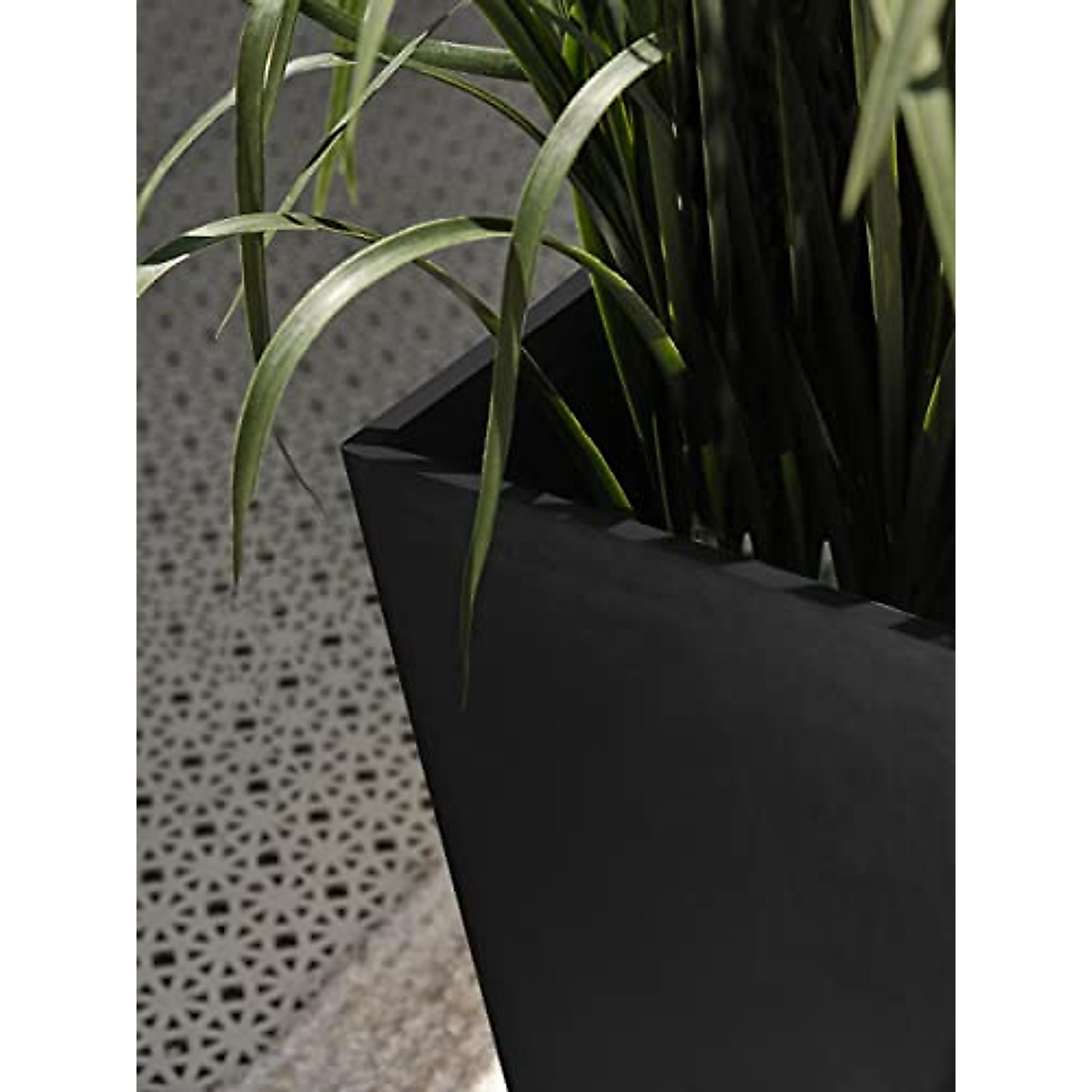 Veradek V-Resin Indoor/Outdoor Taper Planter, Set of 2 (30 inch, Black)
