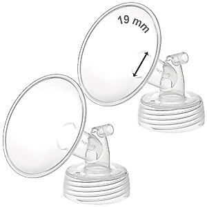 Maymom Wide Neck Pump Part Compatible with Spectra S1/S2 Pumps; Incl Wide Mouth Flange; Not Original Spectra Flange; Replaces Spectra Shield (19 mm Two Flanges)