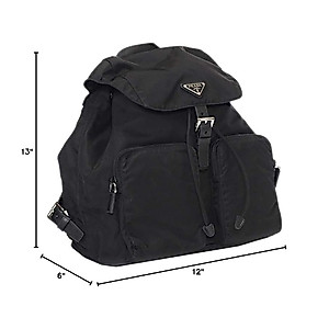 Prada Zainetto Unisex Black Tessuto Nylon Backpack Rucksack 1BZ005