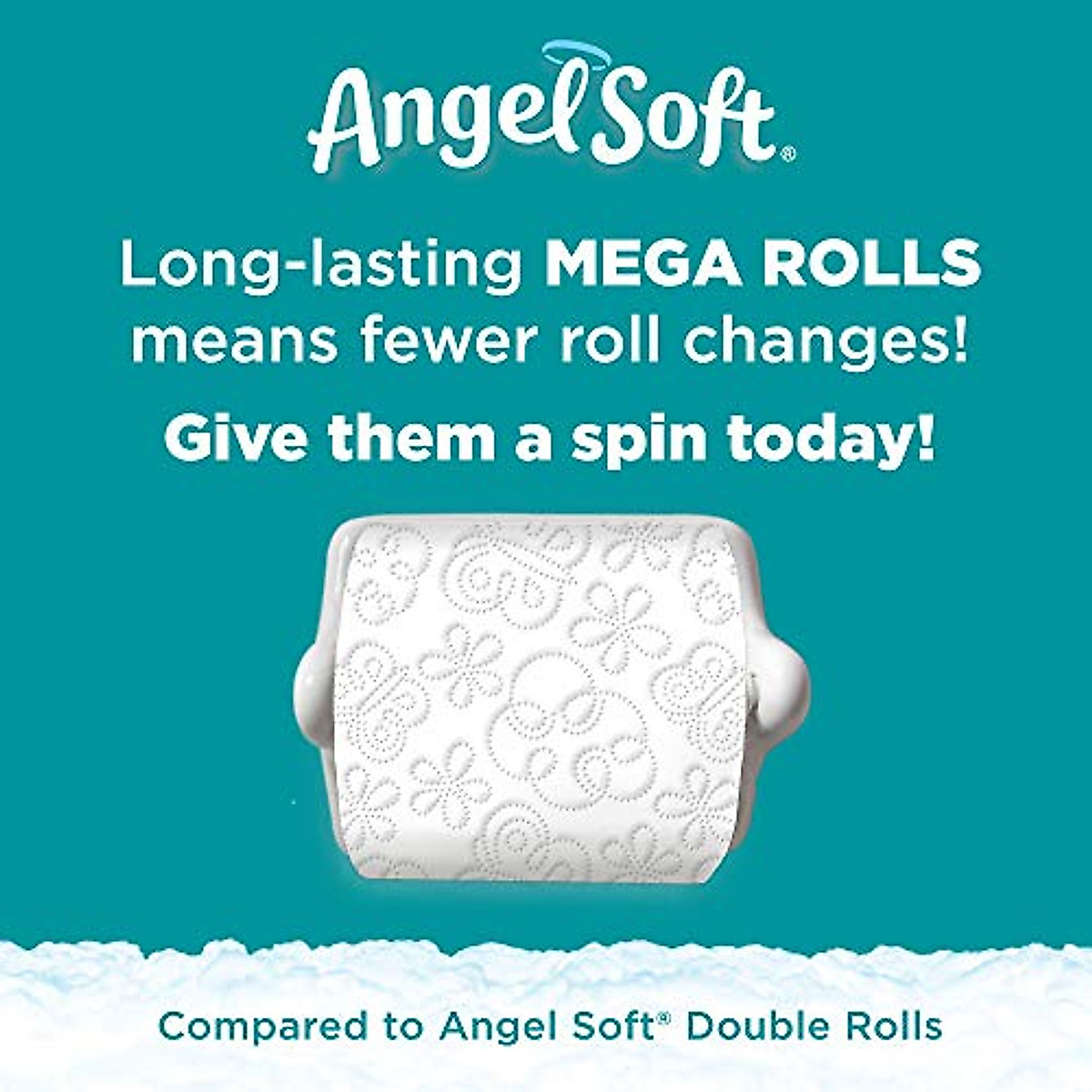 Angel Soft Toilet Paper, 6 Double Rolls, 6 = 12 Regular Bath Tissue Rolls