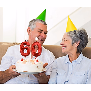 BLUE TOP 4 Inch Birthday Cake Candles Number Candles 3D Design Birthday Candles for Cake,Cake Topper Decoration for Kids,Adults,Party,Anniversary,Milestone Age.(DIY Red Number 4)