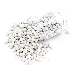 Reflective Tempered High Luster Fire Glass, Glass Gravel,Glass Rocks Marbles Pebbles,Glass Beads Gems for Fish Tank Aquarium Garden Decoration 6-9mm 525g/1.15lbs (Porcelain White)