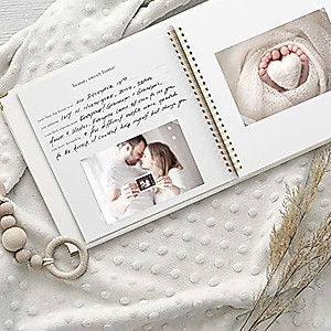 Keepsake Baby Memory Book for Boys and Girls – Timeless First 5 Year Baby Book – Gender Neutral Linen Baby Journal Scrapbook or Photo Album - A Milestone Book to Record Every Event from Birth to Age 5