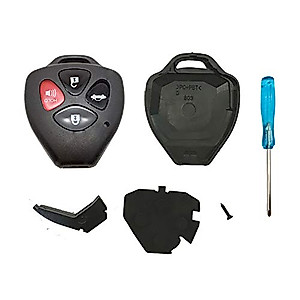 Upgraded Replacement Key Fob Cover Shell Fit for Toyota 2008-2013 Avalon / 2007-2011 Camry / 2008-2012 Corolla / 2009-2014 Venza Keyless Entry Remote Car Key Case with Screwdriver (1)