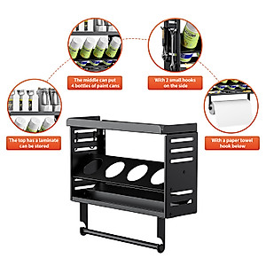 MAYZOLOP Spray Can Holder, Lube Can Wall Mount Storage Rack Heavy Duty Paint Bottle Organizer for Garage & Home | 4 Can Holes