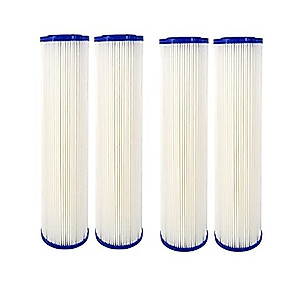 CFS Compatible with HDX HDX2PF4 Pleated Household Water Filters (4 pack): Reduces Sediment - 30 Micron Water Filter