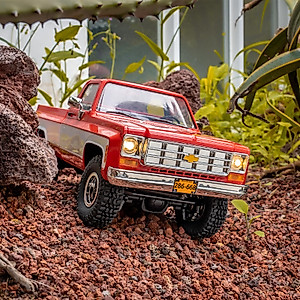 FMS 1/18 RC Crawler K10 4WD Brushed RTR RC Car Official Licensed RC Model 4WD Hobby RC Crawler Remote Control Car with LED Lights 3-Ch 2.4GHz Transmitter for Adults