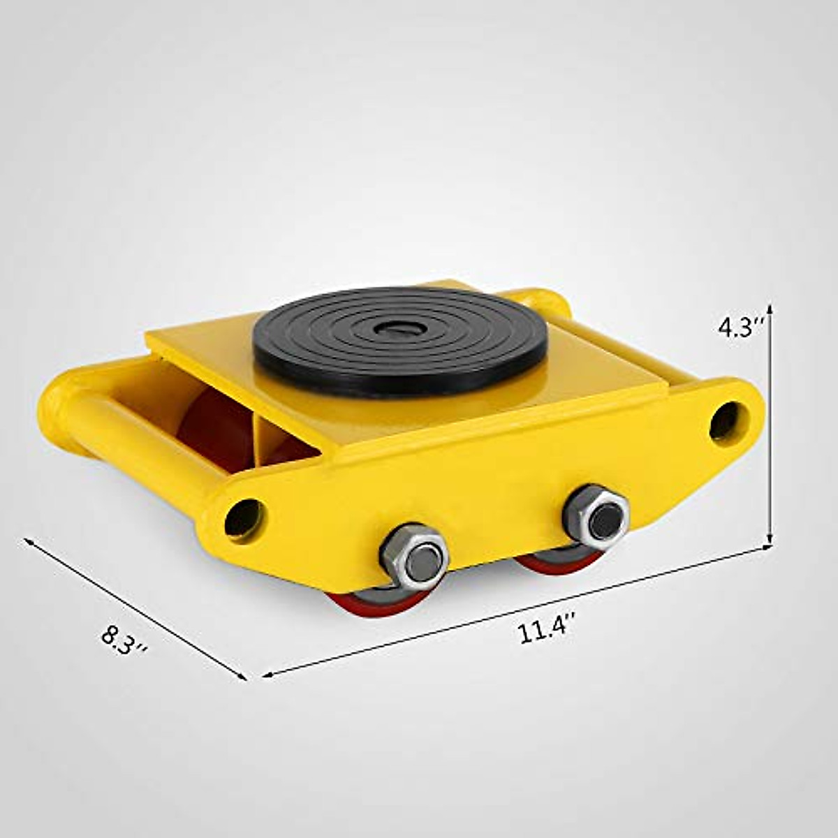 Machinery Mover Industrial Dolly Skate Cast Steel Roller 360° Rotation 6T 8T 12T (6T)