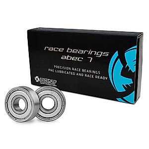 Bont Skates - Precision Skate Bearings ABEC 7 - Pre Lubricated Inline Speed Roller Skate Derby Skateboard Scooter - Pack of 16