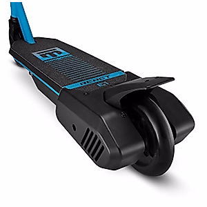 Mongoose React E1 Electric Kids Scooter, Boys & Girls Ages 8+ Max Rider Weight Up to 120lbs, Top Speed of 6MPH, Aluminum Handlebars and Frame, Rear Foot Brake, Battery and Charger Included, Blue/Black