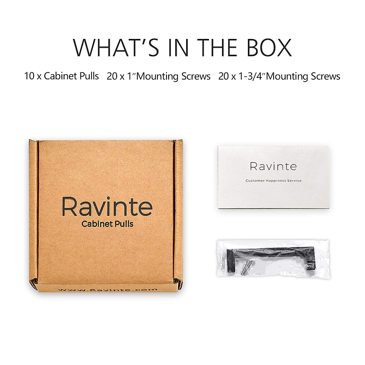 Ravinte 10 Pack 5 Inch Square Cabinet Handles Matte Black Pulls Drawer Kitchen Hardware for Cabinets Cupboard.