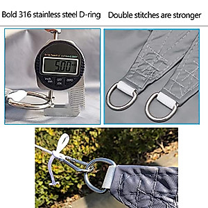 Shade Sail Waterproof Triangle Umbrella UV Protection Oxford Cloth Shade for Outdoor Terrace Backyard and Garden 10'x10x10'