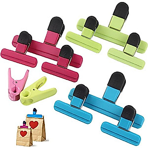 11 Pack Chip Bag Clips, Food Bag Clips Plastic Sealing Clips with Good Grips, Assorted Sizes Heavy Duty Bag Clips for Food Kitchen Bags