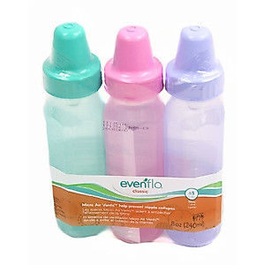 Evenflo 3 Count Classic Light Tint Nurser, 8 Ounce