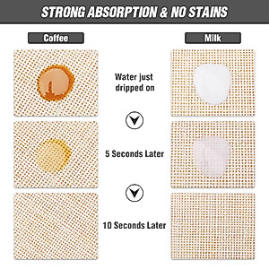DK177 Coffee Mat Coffee Bar Mat Hide Stain Absorbent Drying Mat with Waterproof Rubber Backing Fit Under Coffee Maker Coffee Machine Coffee Pot Espresso Machine Coffee Bar Accessories-19"x12"