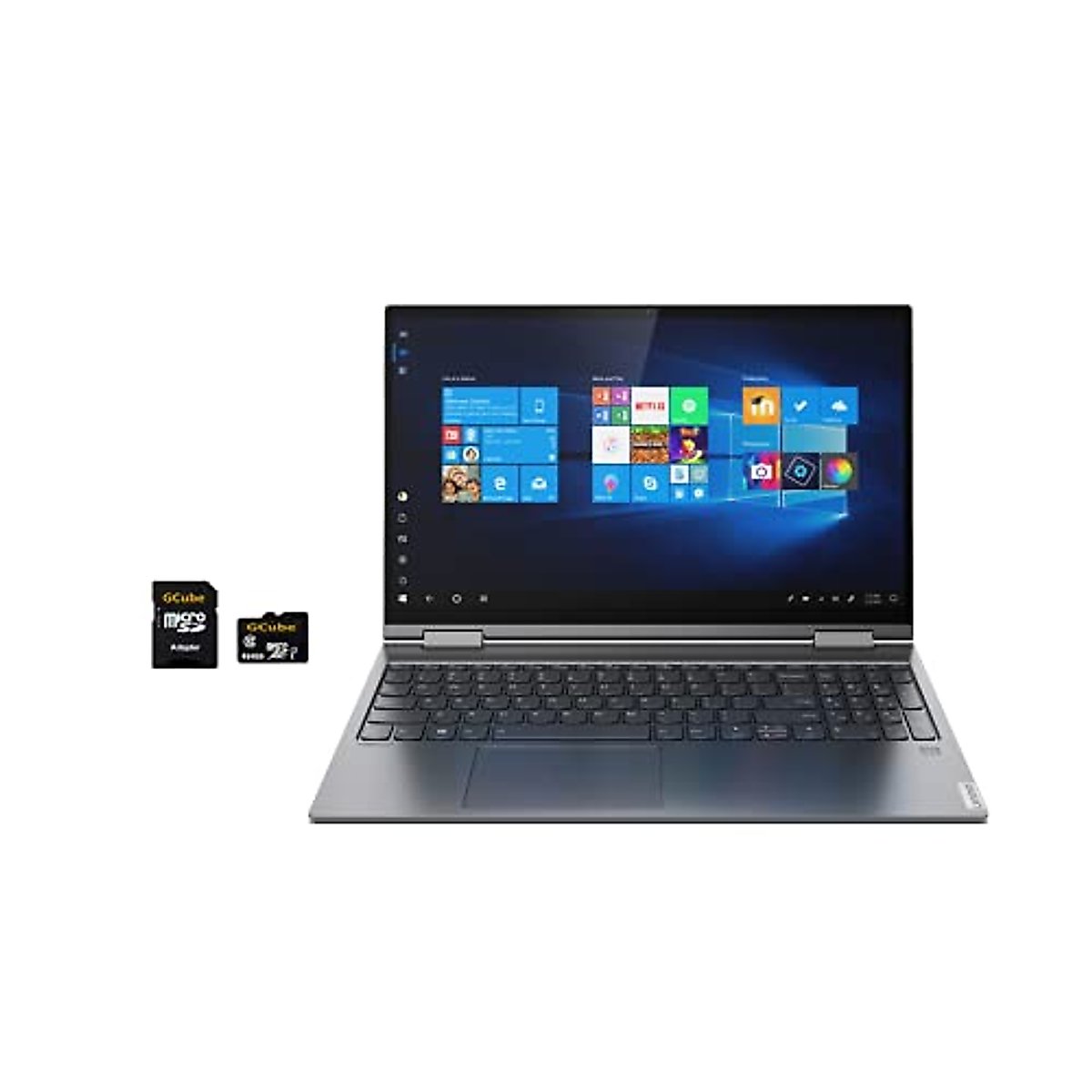2021 Newest Lenovo Yoga C740 2-in-1 15.6" Touch Screen Laptop, Intel Quad-Core i5-10210U, 8GB DDR4, 512GB SSD + 32GB Optane, Backlit Keyboard, Fingerprint Reader, Windows 10, GCube 64GB Micro SD Card