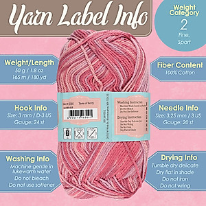 JubileeYarn Cotton Select Yarn - Sport Weight - 50g/Skein - Witching Hour Black - 4 Skeins