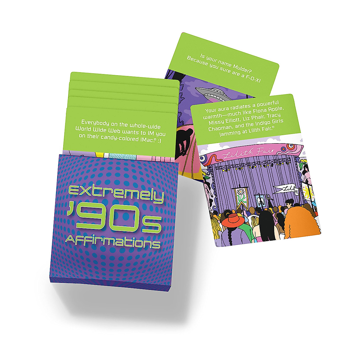 Knock Knock Extremely 90s Affirmations Deck: 50 Cards That Combine 1990s Nostalgia With The Power of Affirmations! (Affirmations from the Decades)