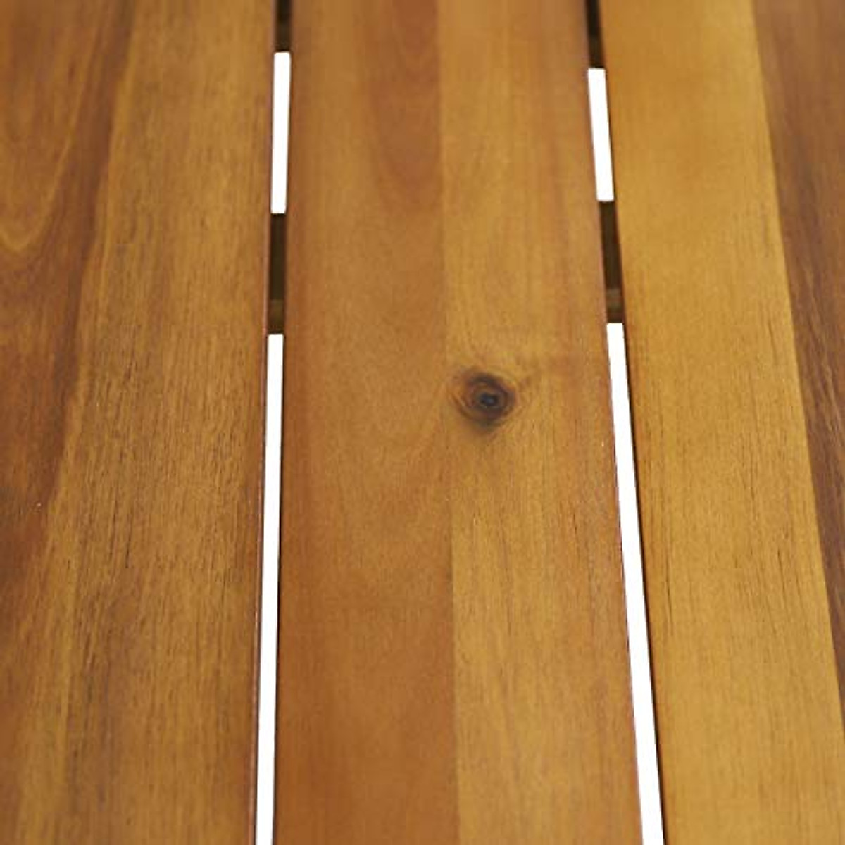 Christopher Knight Home Tracy Outdoor Modern Industrial Acacia Wood Coffee Table, Teak Finish, Black