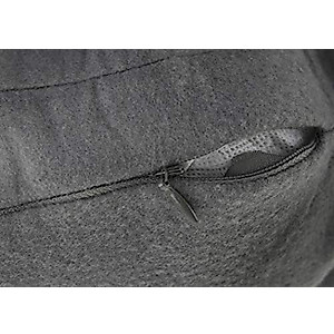 Fennco Styles Handmade 3D Heart-Shaped Petals Flower Decorative Throw Pillow Cover 13" Round - Slate Floral Pillow Case for Couch, Home Décor and Holiday, Housewarming Gift