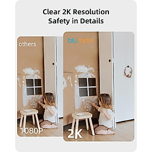 blurams Security Camera, 2K Indoor Camera 360-degree Pet Camera for Home Security w/ Motion Tracking, Phone App, 2-Way Audio, IR Night Vision, Siren, Works with Alexa & Google Assistant