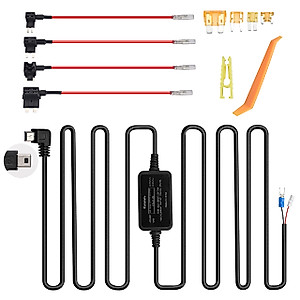 Dash Cam Mini USB Hardwire Kit Dash Camera Hard Wire Kit 12V-24V to 5V Charger Cable Power Cord Power Supply Compatible with Rexing V1-4K, V1P, V3, V2 Pro, V5, S1 Series, V1P Pro Series, Max Series