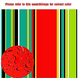 LFNOONE Outdoor Patio Chair Cushions 17"x17" Water-Resistant Garden Chair Cushions,Colorful High Density Sponge Filling Glider Lawn Seats mat,Set of 4,with 4 Rope Fixed Straps