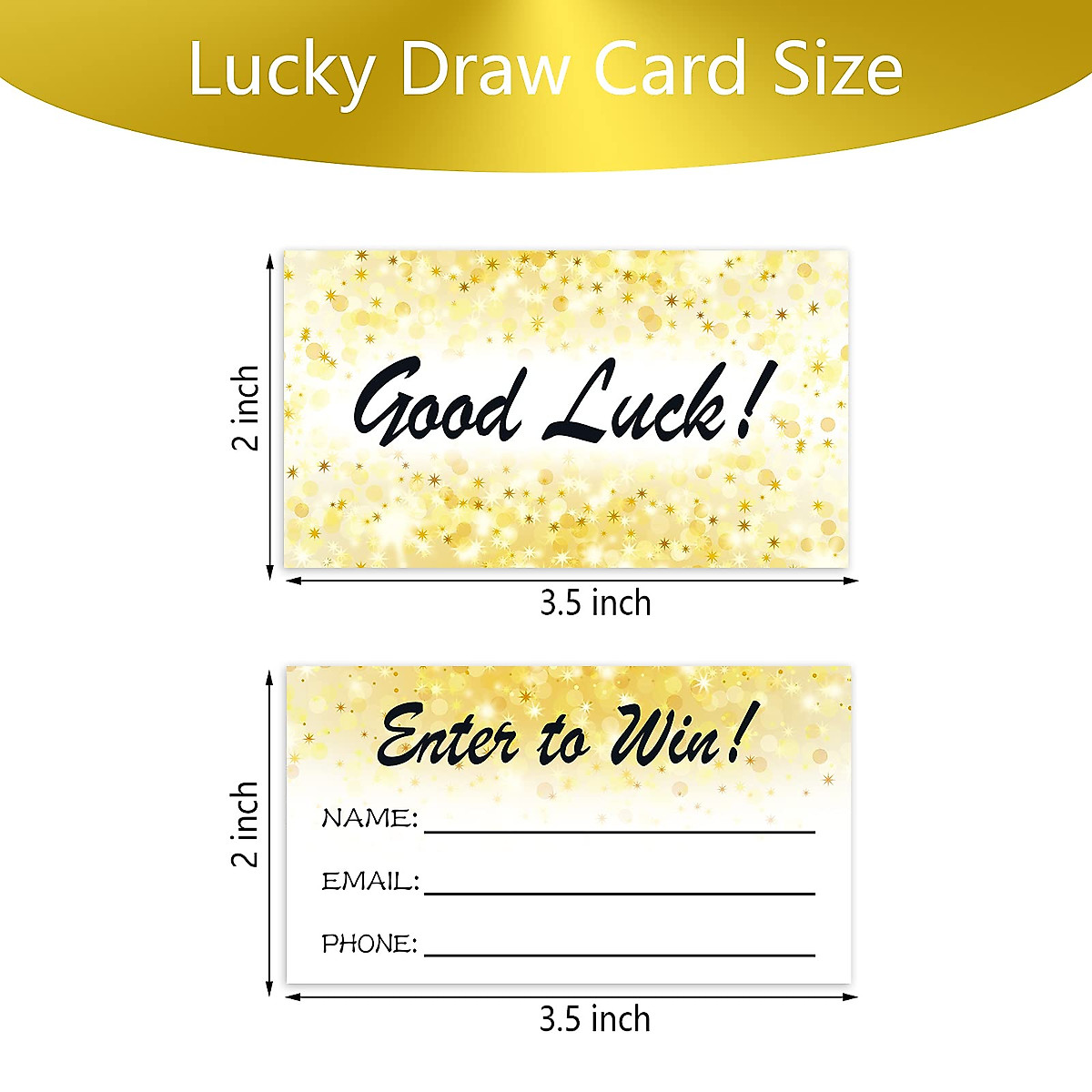 200 Pieces Raffle Tickets 3.5”x2” Entry Cards Contest,Raffles,Ballot Box,50/50,Auction,Great for Fund Raisers,Fairs,Carnivals,and More-with Space for Name, Email Address, and Phone Number Fields