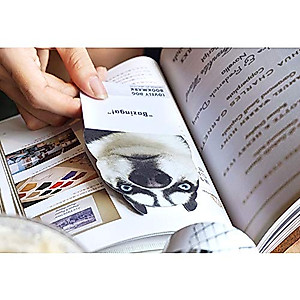 3 PCS Cute Dog Cat Bookmarks Husky Shiba Inu Puppy Animal Book Markers Funny Page Markers for Kids Adults Book Lovers School Library Office Home Use Book Reading Gift (Dog)