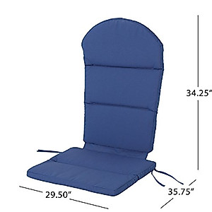 Christopher Knight Home Terry Outdoor Water-Resistant Adirondack Chair Cushions (Set of 2), Navy Blue, 2 Count (Pack of 1)