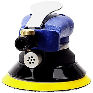 5-inch air palm random orbital sander, dual-action pneumatic polisher speed adjustable grinding sanding with 5-inch pad, random orbit air sanders