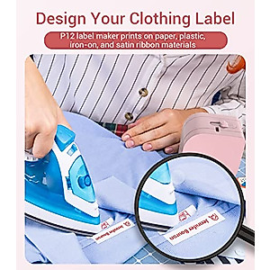 Phomemo Label Makers - Label Maker Machine with Tape P12, Bluetooth Label Maker for Home Organization, Mini Label Printer with Tape 12mm x 4m, Sticker Maker Support Color Printing and Font, with Label