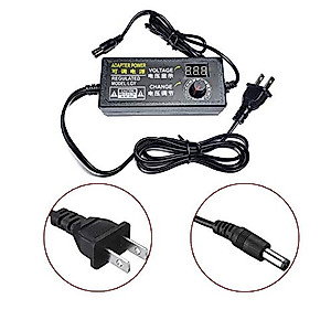 Adjustable AC/DC Switching Power Adapter Variable Voltage DC5525 Power Supply 4-24V 4V 9V 12v 14V 15V 18V 24V 2A 48W Speed Control Volt for Electric Fan Drill Motor Speed Controller Arduino