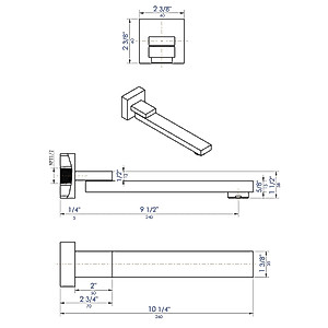 ALFI brand AB7701-BM Tub Spout, Black Matte