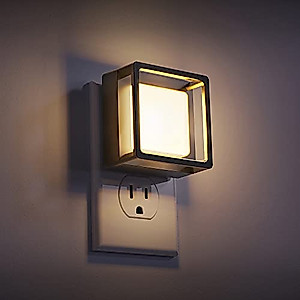 DORESshop Farmhouse Night Light Plug in, Dimmable LED Dusk to Dawn Sensor Night Light, Adjustable Brightness 110V, Soft White 3000K for Bedroom, Hallway, Nursery