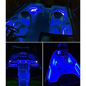 Seaponer Pontoon Boat Light, Marine Led Light Strip for Duck Jon Bass Boat Sailboat Kayak, Led Flex Lighting for Boat Deck Light Accent Light Courtesy Interior Lights Fishing Night, 12v, 5m(16.4ft)