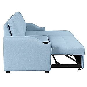 Reversible Pull-Out Sleeper Sectional Sofa Bed,Convertiable Padded Upholstery L-Shaped Corner Sofá Modular Futon Lounge Recliner Couch with Storage Chaise for Living Room Compact Space Furniture Set