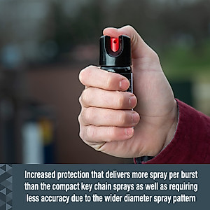 SABRE Magnum 60 Pepper Spray, 15 Bursts, 12-Foot (4-Meter) Range, Large 45 Gram Canister, UV Marking Dye, Wide Cone Spray Pattern, Black