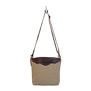 Myra BagTini Mini Hand-Tooled Bag Upcycled Cotton & Leather S-3059