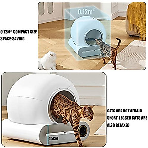 Cat Litter Box Self Cleaning, Automatic Cat Litter Cleaning Robot - Large 65L Space & Odor Removal - APP Control- for Multiple Cats