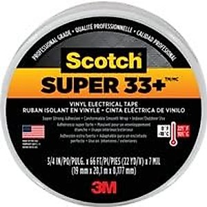 3M 06132 Scotch 33+ Super Vinyl Electrical Tape, 3/4-Inch x 66ft
