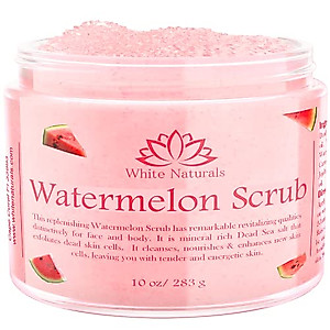 Watermelon Scrub, Organic Salt Bath Scrub, Gently Exfoliating For Smooth Skin, Ultra Hydrating & Skin Moisturizing For Face & Body, Great Gifts for Women