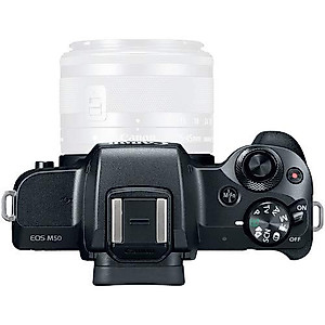 Canon EOS M50 Mirrorless Body Only Camera + Deluxe Video-Accessory Bundle (Renewed)
