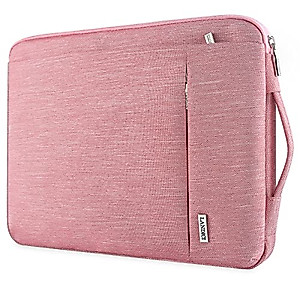 LANDICI 360° Protective Laptop Sleeve 13-14 Inch, Computer Bag Carrying Case for MacBook Air 13 M1/2022 M2, MacBook Pro 13/14 2021, Chromebook 14, Women, Slim, Shockproof, Waterproof, Pink