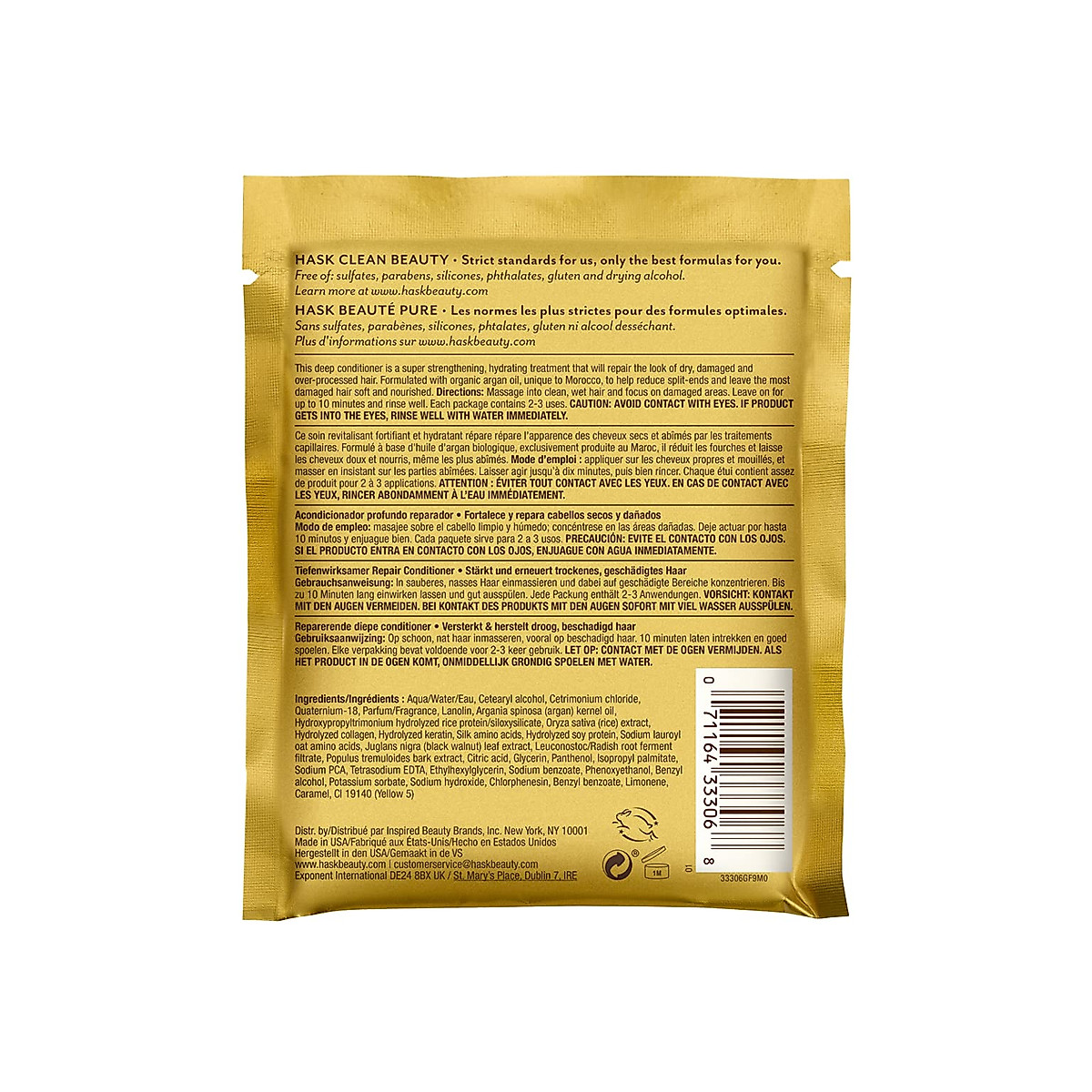 Hask Argan Oil From Morocco Repairing Deep Conditioner, Hair Treatment 1.75 oz (Pack of 3)