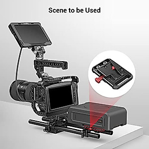 SmallRig Mini V Mount Battery Plate, V-Lock Mount Battery Plate with 1/4"-20 Threads - 2987