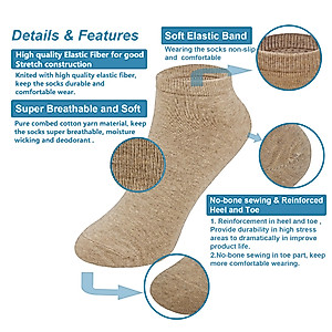 MAGIARTE Womens Ankle Socks Soft Pure Cotton Low Cut Athletic Casual Mutil Color No Show Socks for Women 6-Pack (color#00L)